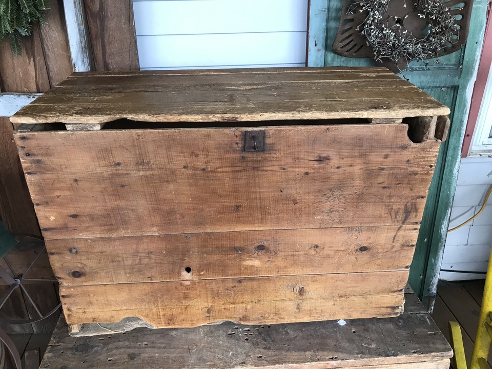 Shredded Wheat Shipping Crate Lid Wood Box Large 32x22x16 Railroad ...