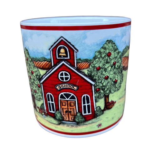 Susan Winget 2006 Country School Scene for Books Are Fun Mug Large READ ...
