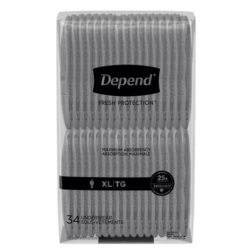 Depend Fresh Protection Adult Incontinence Underwear for Men Disposable ...