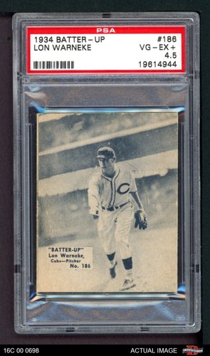 1934 Batter Up #186 Lon Warneke PSA 4.5 - VG/EX+ | eBay