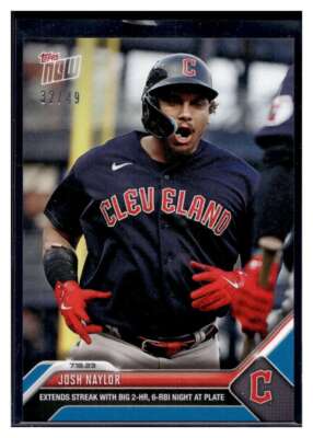 2023 Topps Now #582 Josh Naylor Blue Parallel Card #d 32/49 | eBay