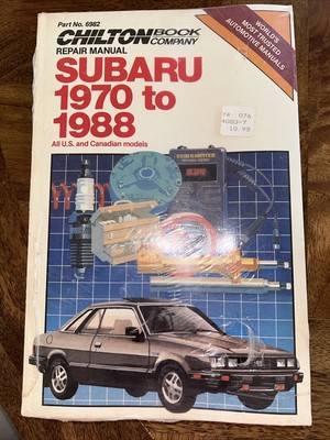 1970-1988 SUBARU FF-1 1300 1400 1600 1800 DL XT BRAT JUSTY CHILTON ...