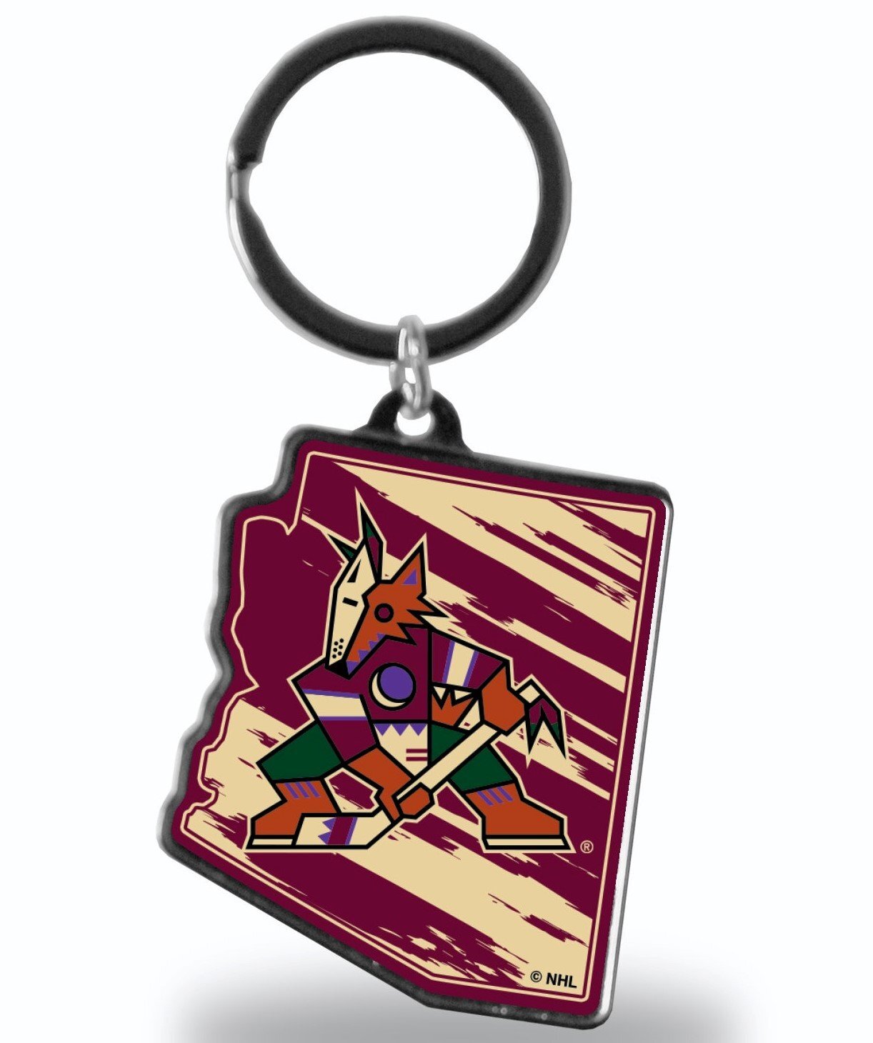 Arizona Coyotes Metal Keychain State Shape Kachina Logo | eBay