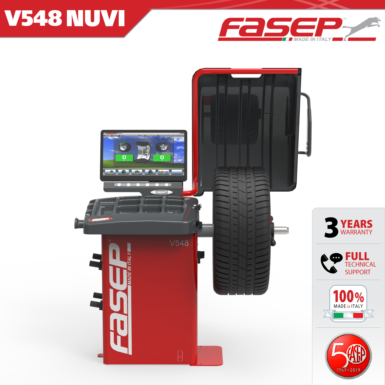 FASEP Wheel Balancer. V548. Non laser. Best on Global Market. 100% ...