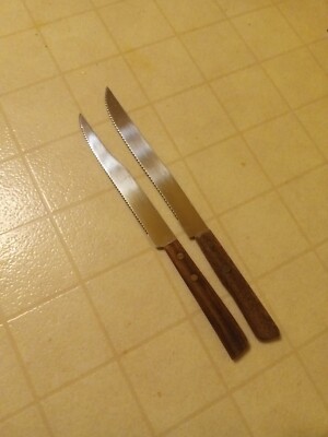 Vintage LARGE Fixed Serrated Blade Knifes Lot Of 2 Japan Sharp & Well ...
