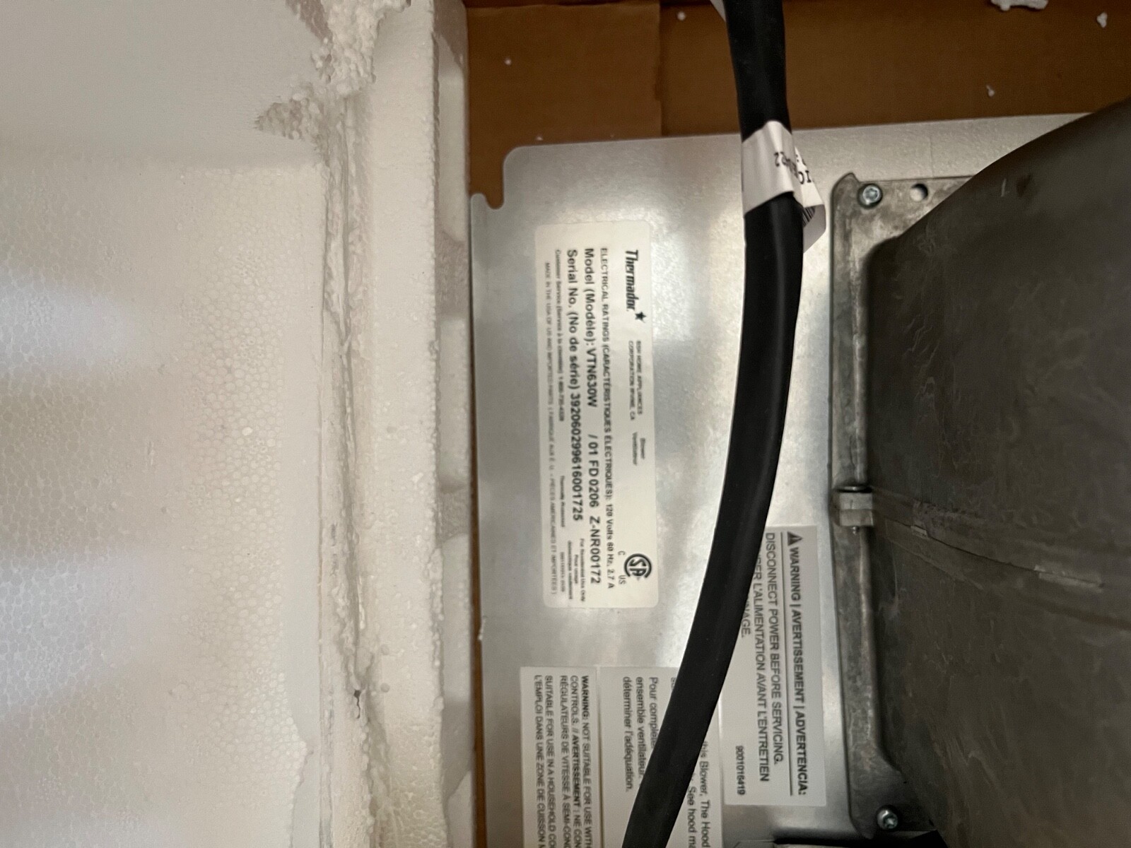 Thermador VCIN36GWS 33cm Integrated Rangehood - Silver for sale online ...