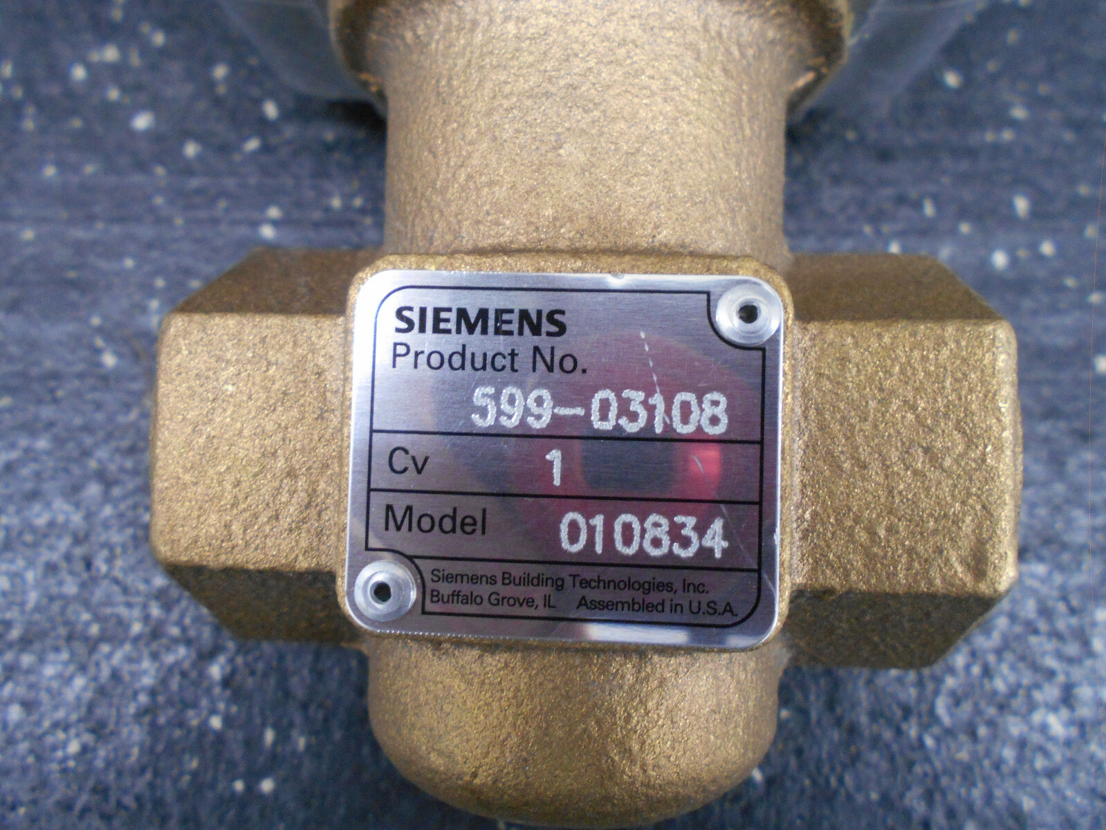 SIEMENS 599-03108 010834 1/2" CONTROL VALVE & 599-01050 8" PNEUMATIC ...