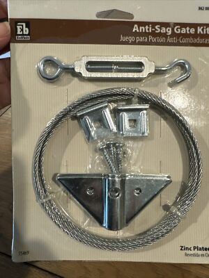 Everbilt Anti-Sag Gate Kit Zinc-Plated Steel 6ft x 4ft Gate Hardware ...