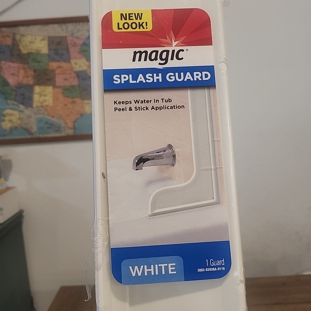 Large Adhesive Plastic Wall Splash Guard For Showers And Tubs 10.5 In ...