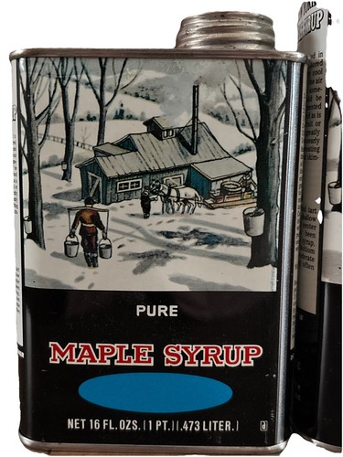 VINTAGE New York State 100% Pure MAPLE SYRUP METAL TIN CAN with CAP | eBay