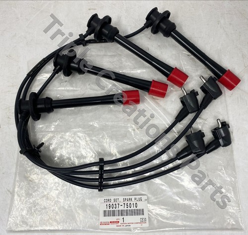 Toyota Genuine 19037-75010 Cord Set Coil & Spark W/Resistive 1903775010 ...