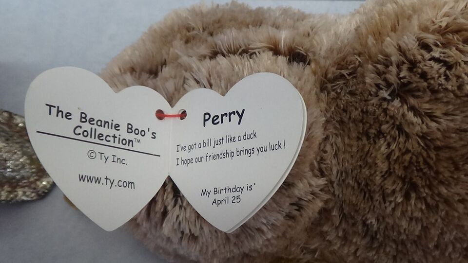 TY Beanie Boos - 1 NWT PERRY the Platypus and 1 Used Wilma the Platypus ...