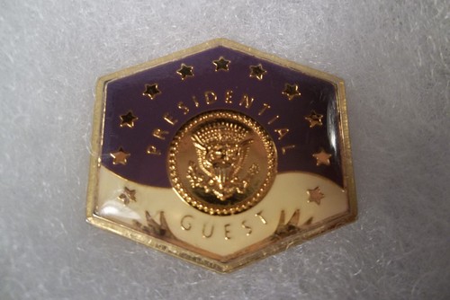 PRESIDENTIAL GUEST PIN, WHITE HOUSE, CAMP DAVID, OTHER SITES, SERIAL ...