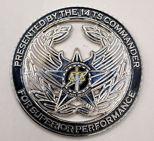USAF 14TH Test Squadron Presented by the 14TS Commander 2.5" Challenge ...