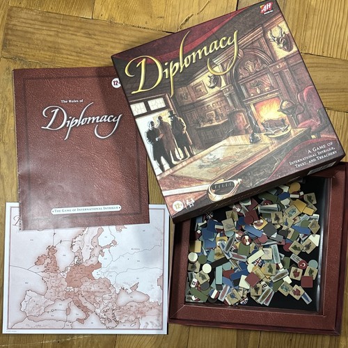 Hasbro Board Game Diplomacy Game Board Map Pad Rule Book Avalon Hill | eBay