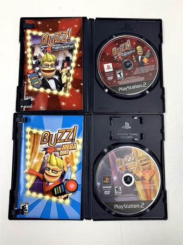 Buzz! Wired Buzzer Buttons Set of 4 - PlayStation 2 w/ Mega & Hollywood Quiz | eBay