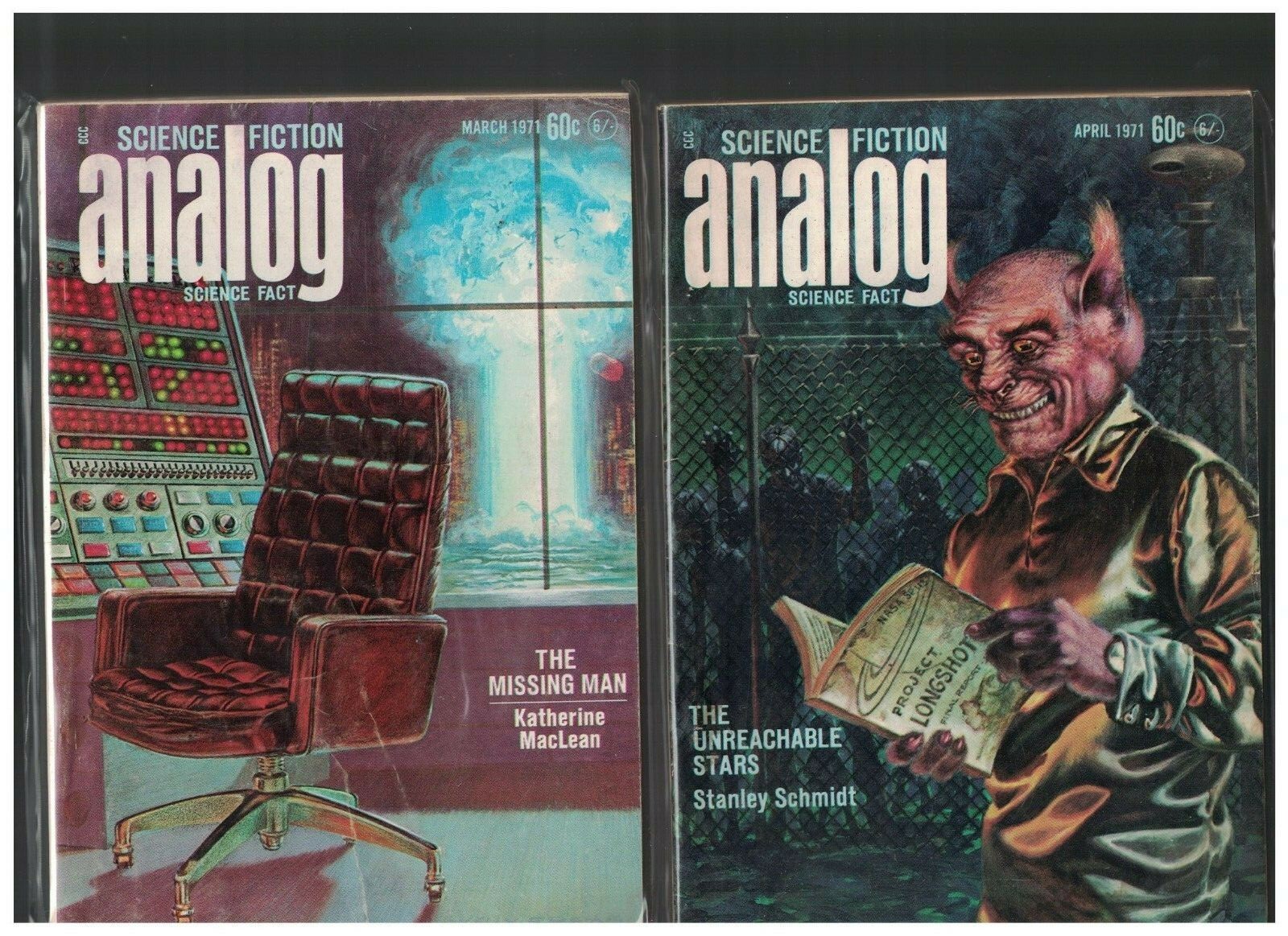 Analog Magazine Complete Year 1971 All 12 Issues Science Fiction | eBay