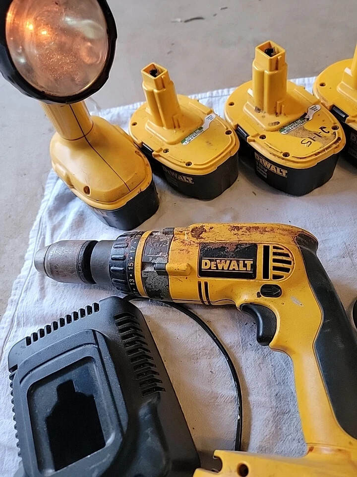 Dewalt 18v xrp Hammer Drill, Rip Saw, Flash Light, 5 xrp batteries, 2 ...