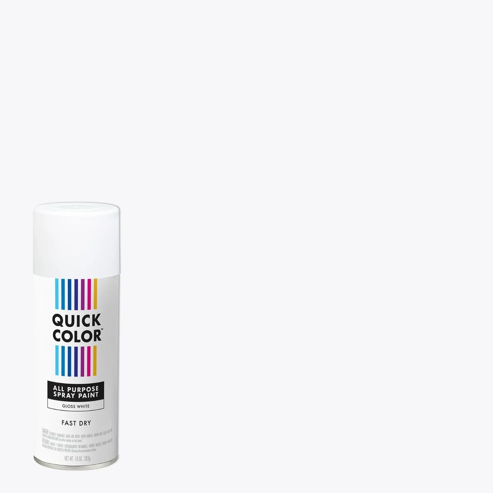 QUICK COLOR FAST DRY SPRAY PAINT | GLOSS WHITE | INTERIOR / EXTERIOR ...