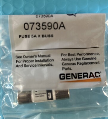 Genuine OEM Generac Fuse 5A x Buss- PART #073590A | eBay