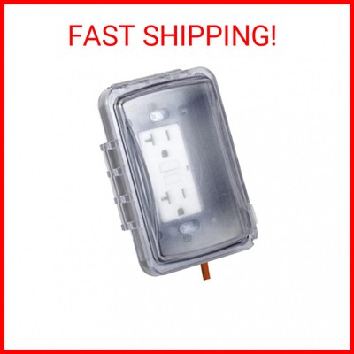 TayMac MM110C Weatherproof Single Outlet Outdoor Receptacle Cover, 5/8 ...