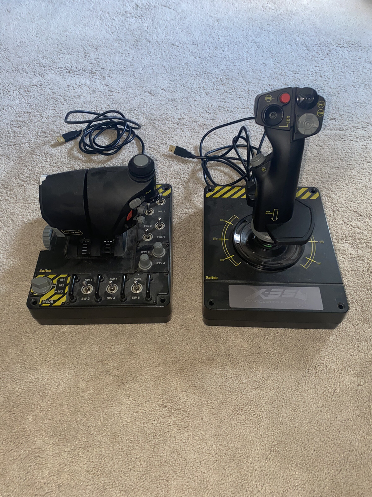 Saitek x55 H.O.T.A.S. Stick and Throttle | eBay