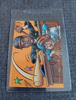 Dave Justice Swift Justice RARE 1993 "CARDTOONS" CARD, Braves Baseball ...