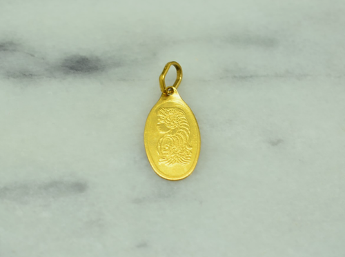 Pamp Suisse Lady Fortuna Oval 1 Gram Ingot Pendant Charm w/ Bail .9999 ...