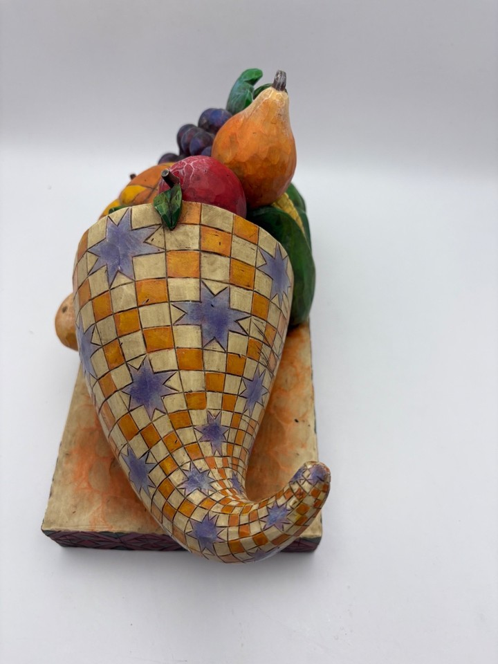 Jim Shore Heartwood Creek #F117660 Bless This Bounty Fall Cornucopia ...