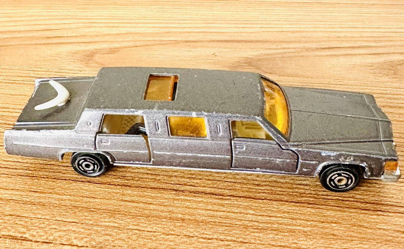 MAJORETTE # 339 CADILLAC STRETCH LIMOUSINE FRANCE 1:58 5” GRAY TOY LIMO ...