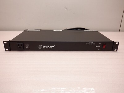 BLACK BOX SP196A 115 VOLT RACKMOUNT 8 OUTLET POWER DISTRIBUTION STRIP ...