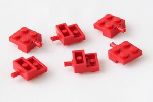 LEGO Plate 2x2 with Wheel Holder Genuine Lego Part 4488 Brand New RED 6 ...
