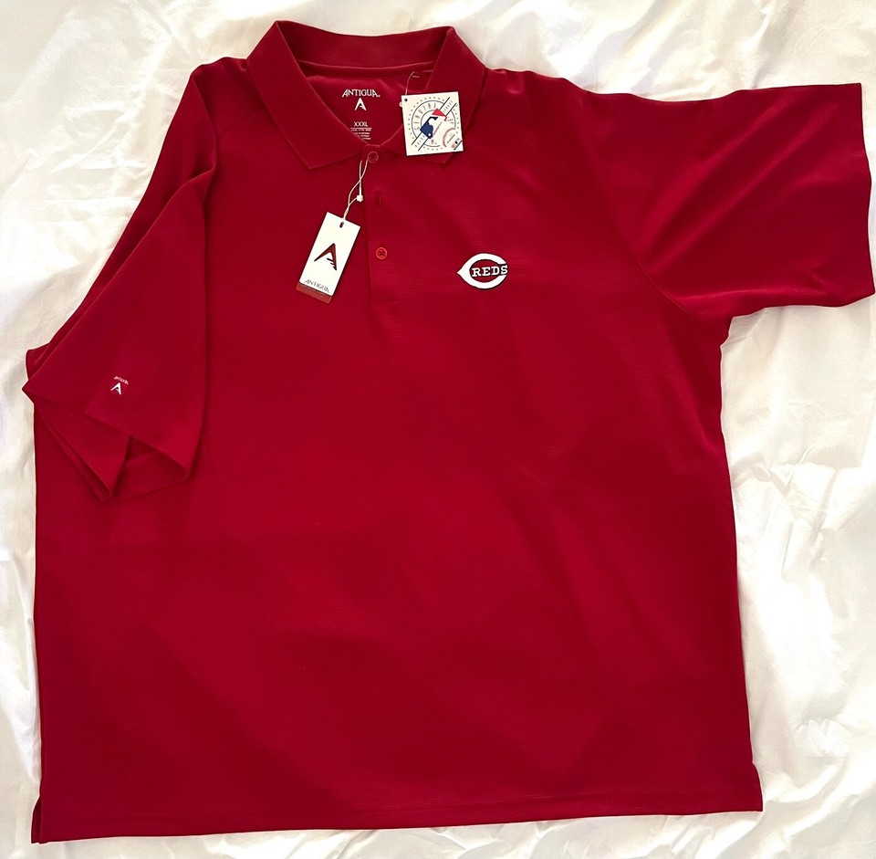 Cincinnati Reds MLB Sport Polo Golf Shirt Size 3XL Short Sleeve Button ...