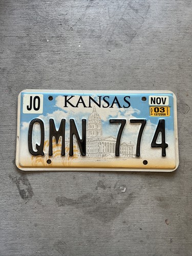 Vintage KANSAS License Plate Capital Building Tags QMN774 | eBay