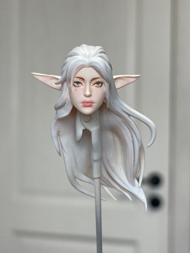 1:12 Head Sculpt Elf Girl Beauty For 6" Female Action Figure Body Toy ...