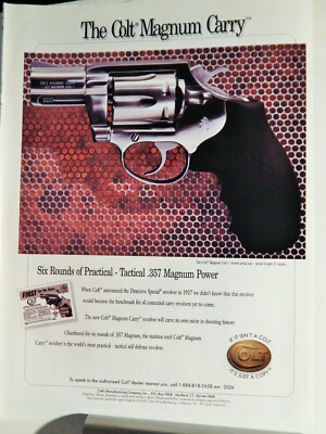 COLT MAGNUM HANDGUN FIREARM ORIGINAL VTG 1999 ADVERTISEMENT | eBay