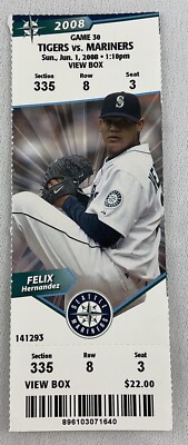 MLB 2008 06/01 Detroit Tigers at Seattle Mariners Ticket | eBay