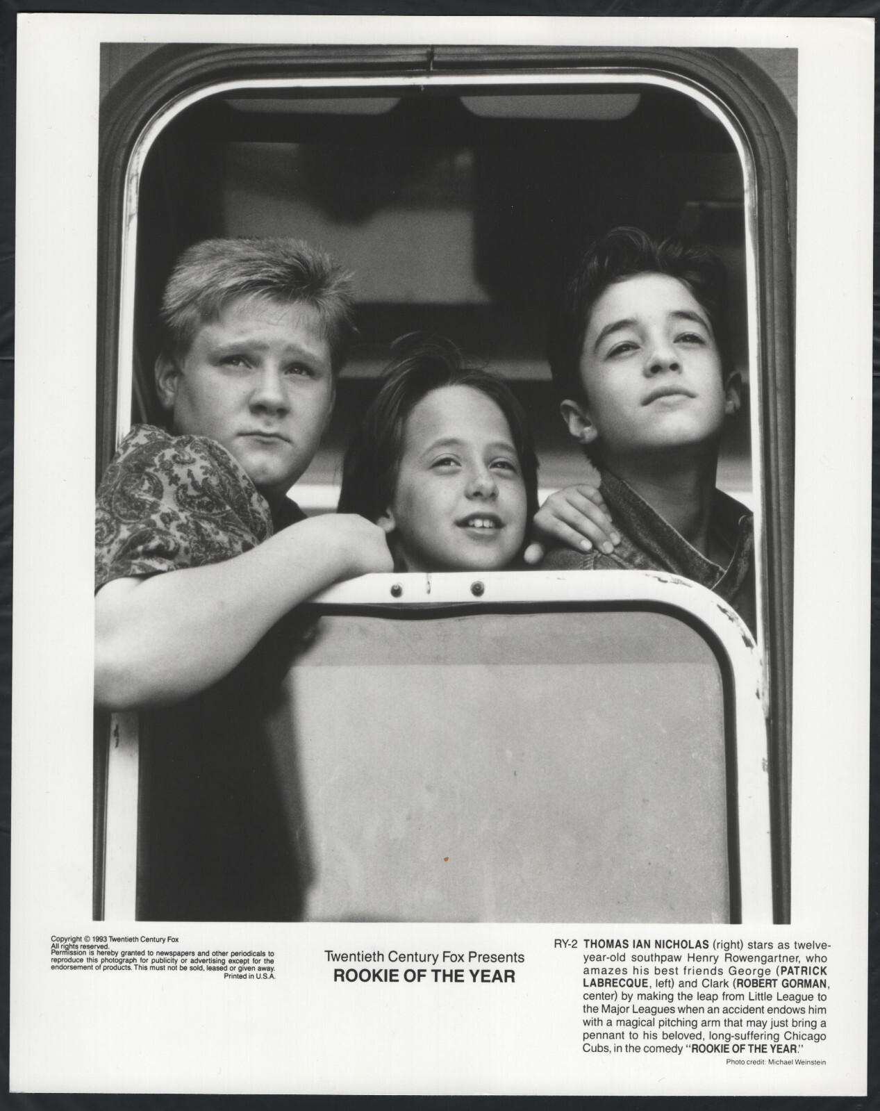 Rookie Of The Year ’93 PATRICK LABRECQUE ROBERT GORMAN THOMAS IAN ...