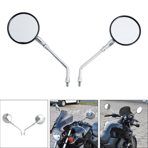 Pair Side Chrome Rear View Mirrors Fit For HONDA CB500 CB750 CB1100 ...