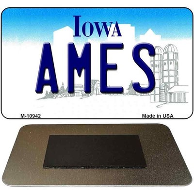 Ames Iowa State License Plate Tag Novelty Magnet M-10942 3.5" x 2 ...