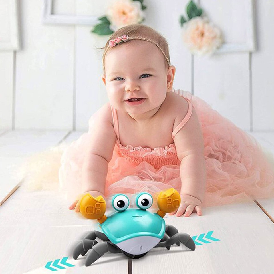 Crawling Crab Interactive Walking Dancing Toy Clockwork Baby Kids Toys ...