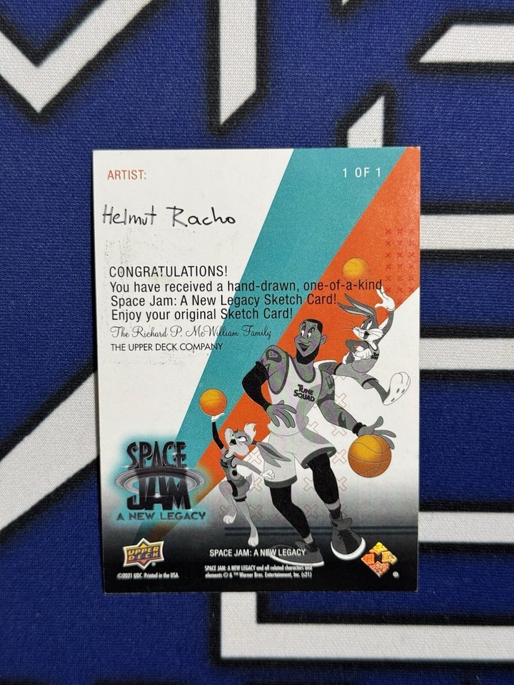HELMUT RACHO 2021 UPPER DECK SPACE JAM A NEW LEGACY SKETCH BUGS BUNNY ...