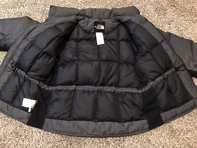 The North Face Mens Small Black/Gray Goose Down Parka Coat Jacket | eBay