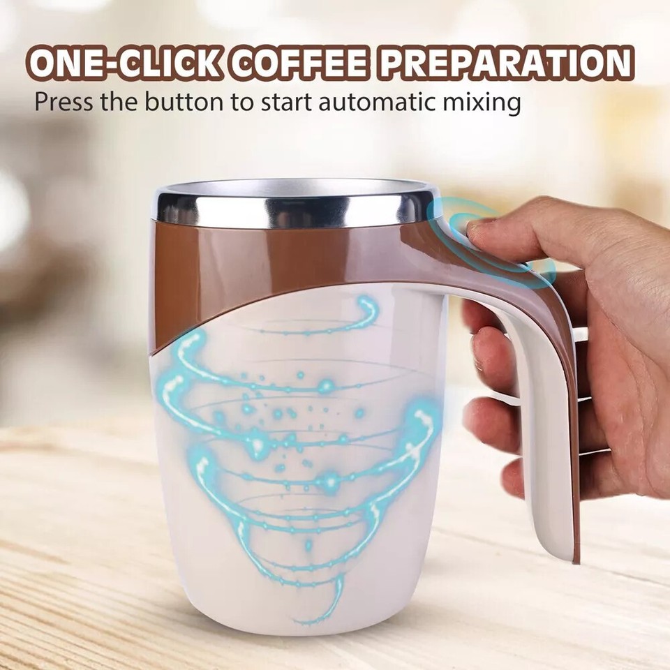 Automatic Self Mixing Magnetic Stainless Steel Coffee Cup Milk Self ...
