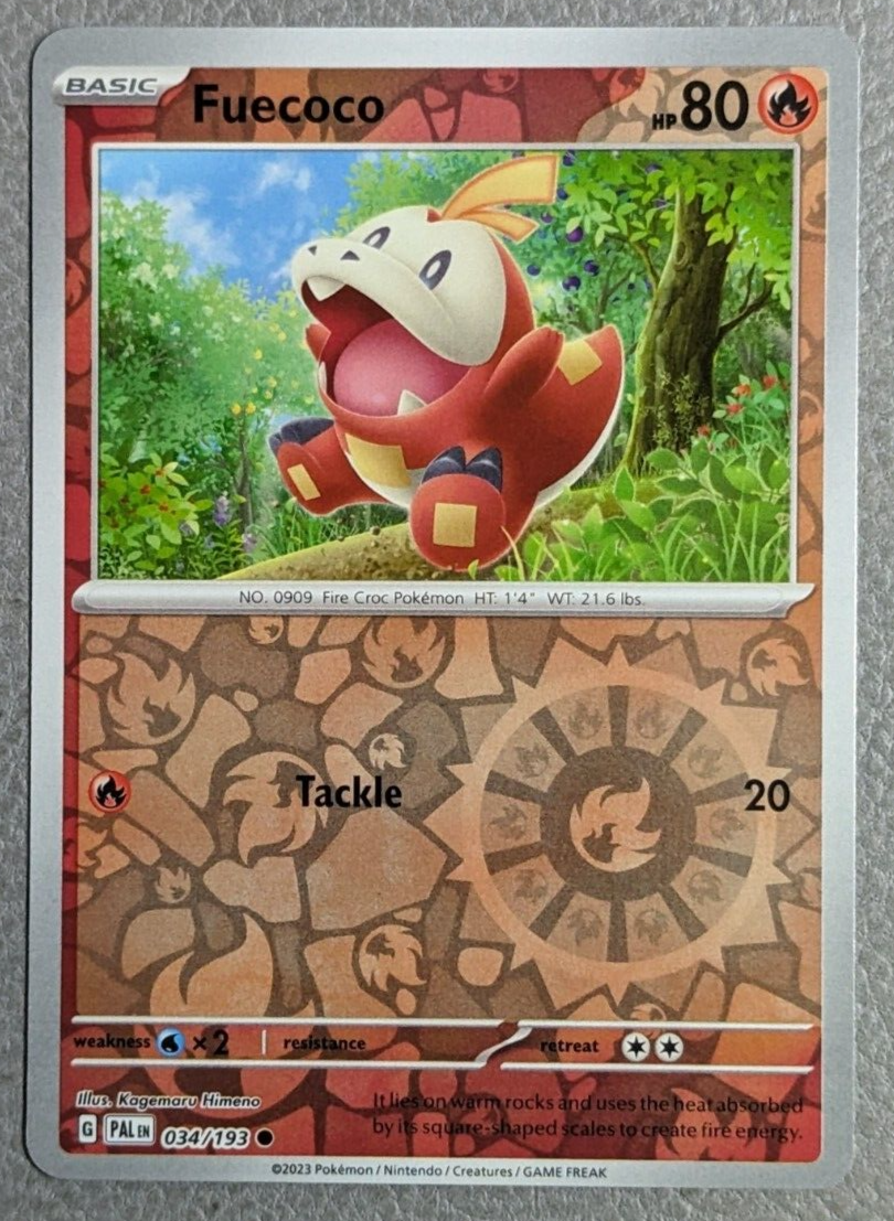 Fuecoco Reverse Holo NM PAL 034/193 Paldea Evolved Pokemon Card | eBay
