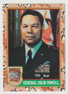 1991 Topps Desert Storm Brown #2 GENERAL COLIN POWELL Brown Letter ...
