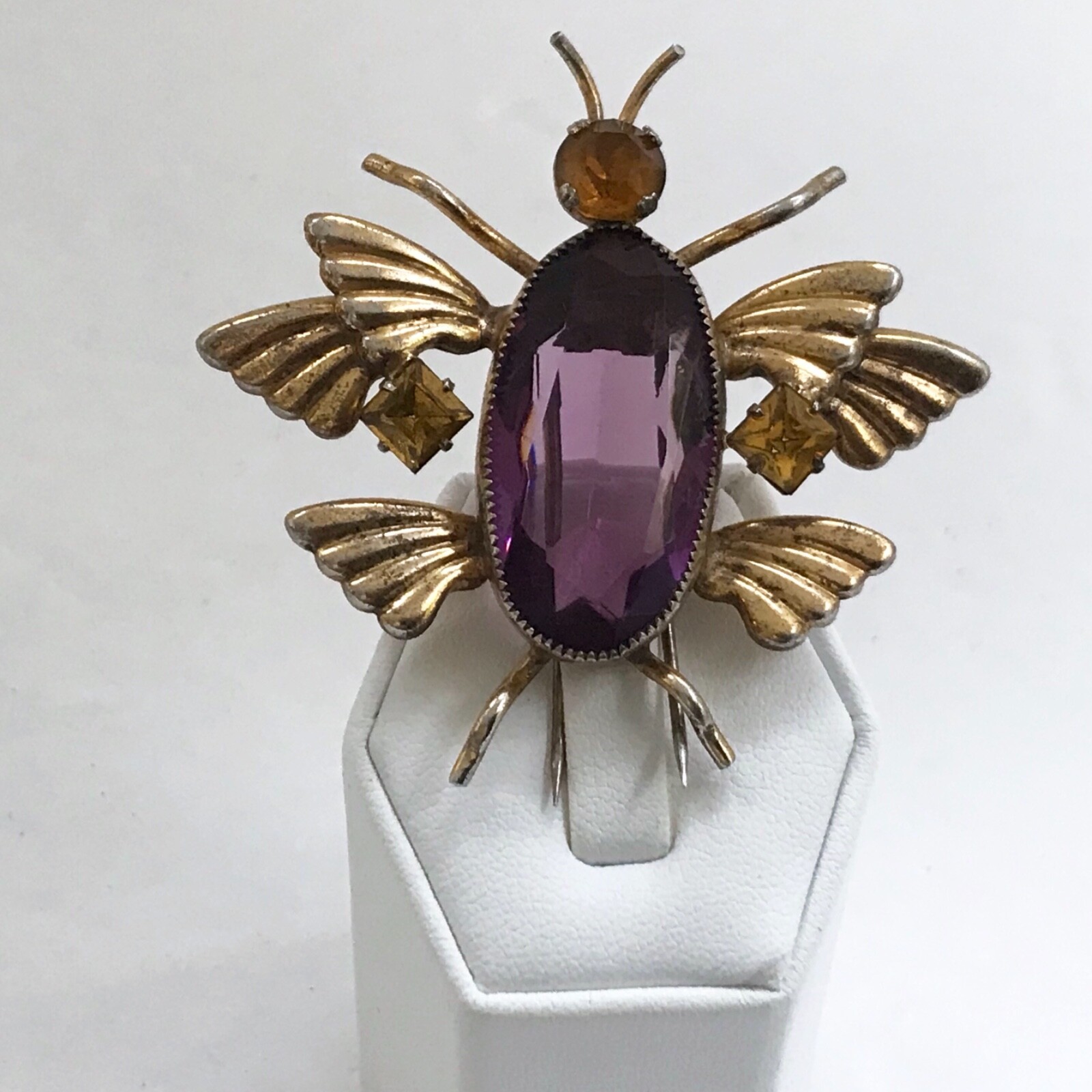 Vintage Sterling Silver flying bug fly insect fur cli… - Gem