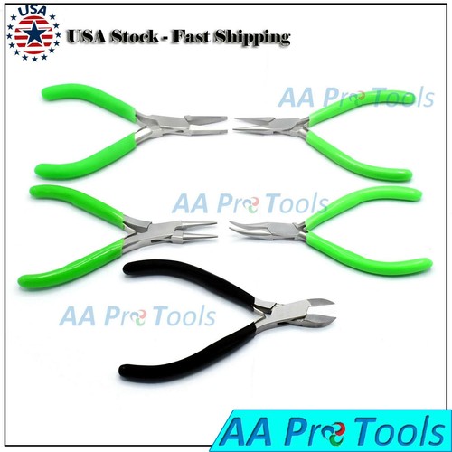 5pcs JEWELERS PLIERS SET JEWELRY MAKING BEADING WIRE WRAPPING HOBBY 5 ...