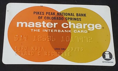 Pikes Peak National Bank CO Master Charge credit card exp 1975 ~ our ...