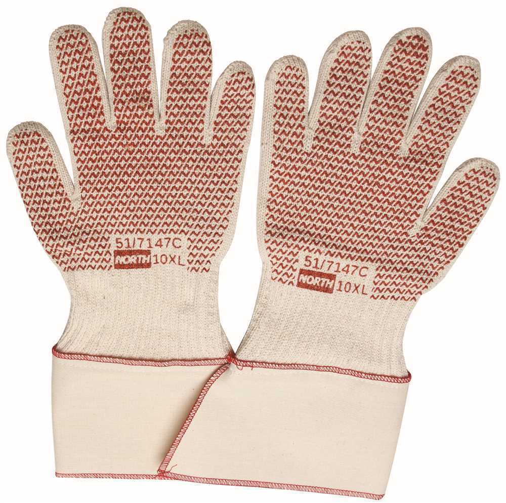 Honeywell Safety 51/7147C North Grip N Hot Mill Men's Gloves Red/beige Pair | eBay